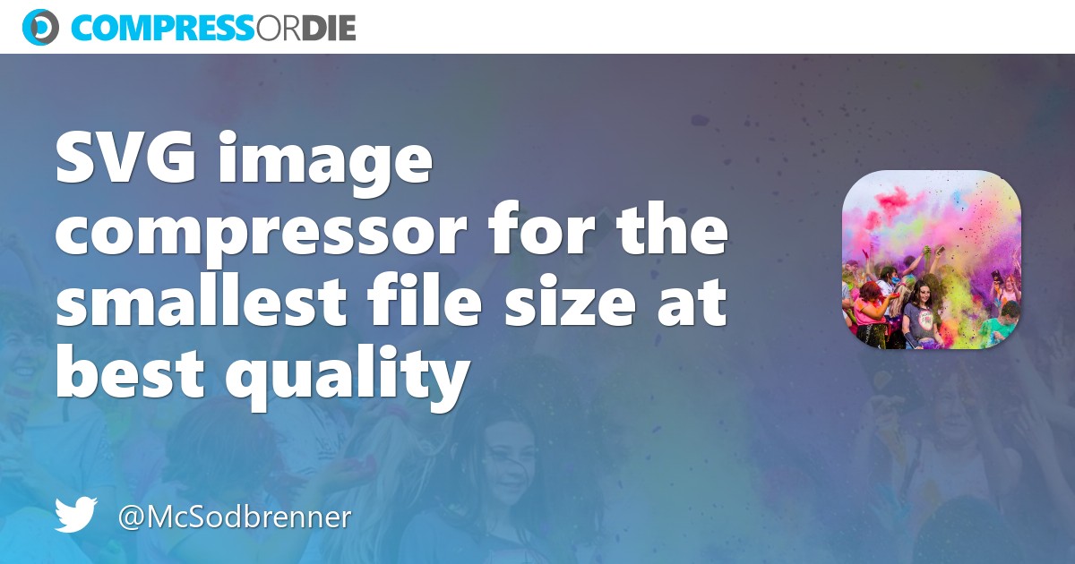 SVG image compressor for the smallest file size at best quality